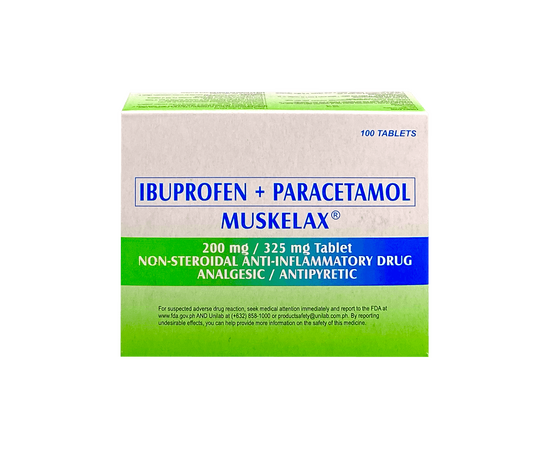 MUSKELAX Ibuprofen / Paracetamol 200mg / 325mg Tablet 1's price in the ...