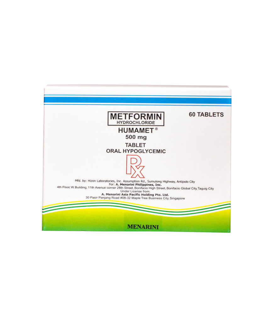 Buy Humamet metformin hydrochloride 500mg film-coated tablet 1's online ...