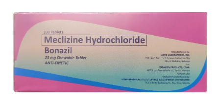 BONAZIL Meclizine Hydrochloride 25mg Chewable Tablet 100's price in the ...