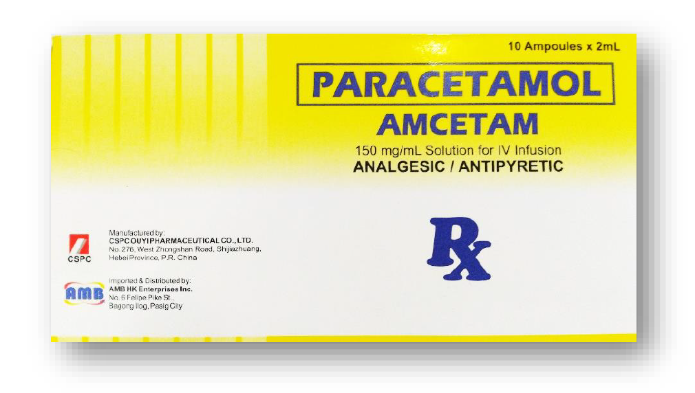 AMCETAM Paracetamol 150mg / mL Solution for IV Infusion 2mL 10's price ...
