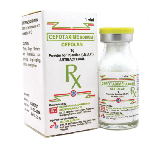 CEFOLAN Cefotaxime Sodium 1g Powder for IM/IV Injection 1's price in ...
