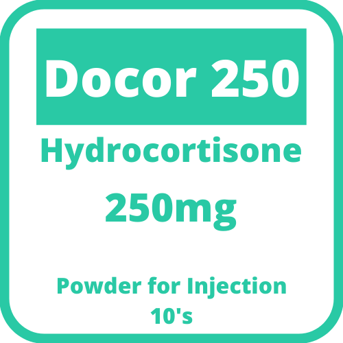 DOCOR 250 Hydrocortisone Sodium Succinate 250mg Powder for Injection 10 ...