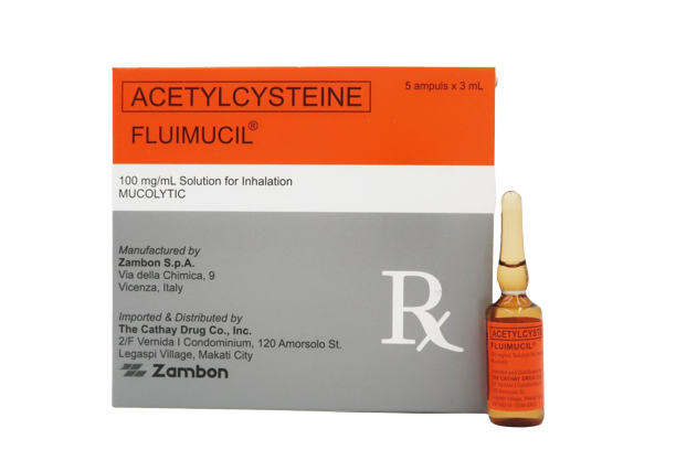 FLUIMUCIL Acetylcysteine 100 mg / mL Solution for Inhalation 3mL 5's ...
