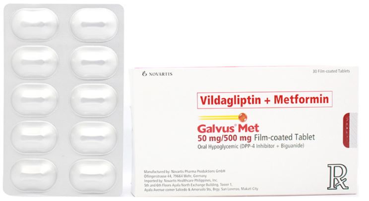 Buy Galvusmet vildagliptin / metformin hydrochloride 50mg / 500mg film-coated tablet 1's online ...