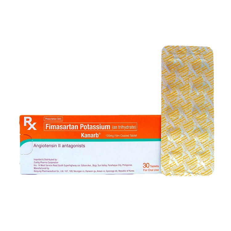 KANARB Fimasartan Potassium Trihydrate 120mg Film-Coated Tablet 1's ...