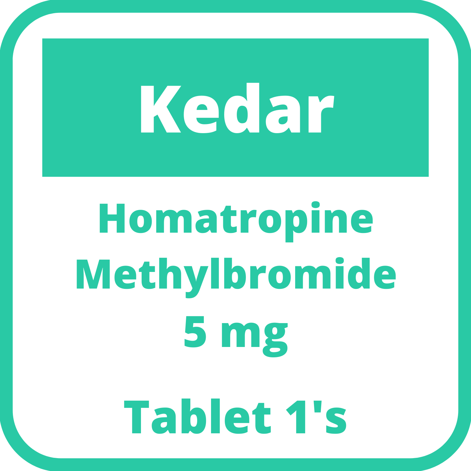 KEDAR Homatropine Methylbromide 5mg Tablet 1's price in the Philippines ...