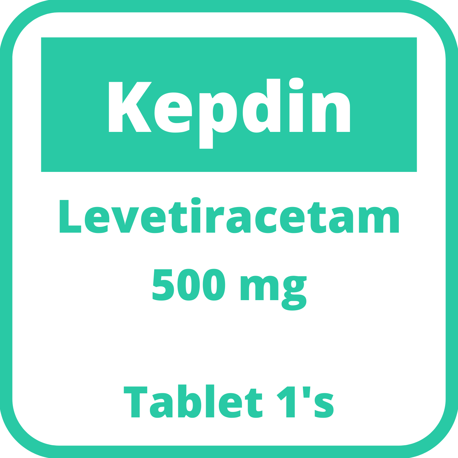 KEPDIN Levetiracetam 500mg Film-Coated Tablet 1's price in the ...
