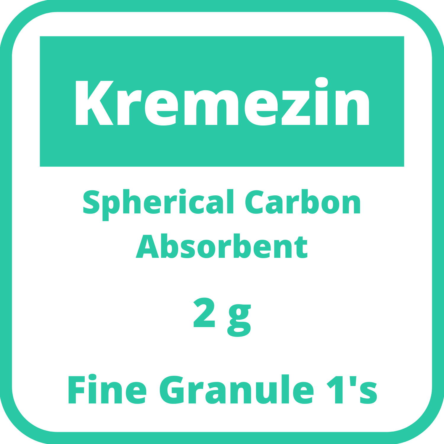 KREMEZIN Spherical Carbon Adsorbent 2g Fine Granule 1's price in the ...