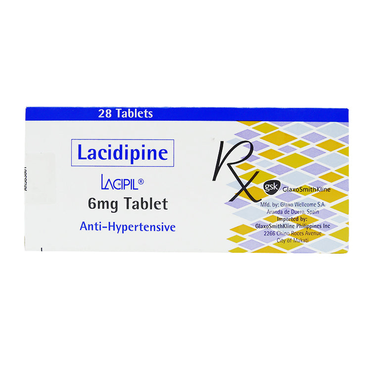 LACIPIL Lacidipine 6mg Tablet 1's price in the Philippines | MedsGo ...