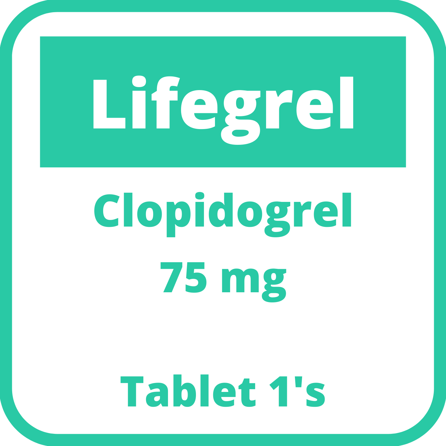 LIFEGREL Clopidogrel Bisulfate 75mg Film-Coated Tablet 1's price in the ...
