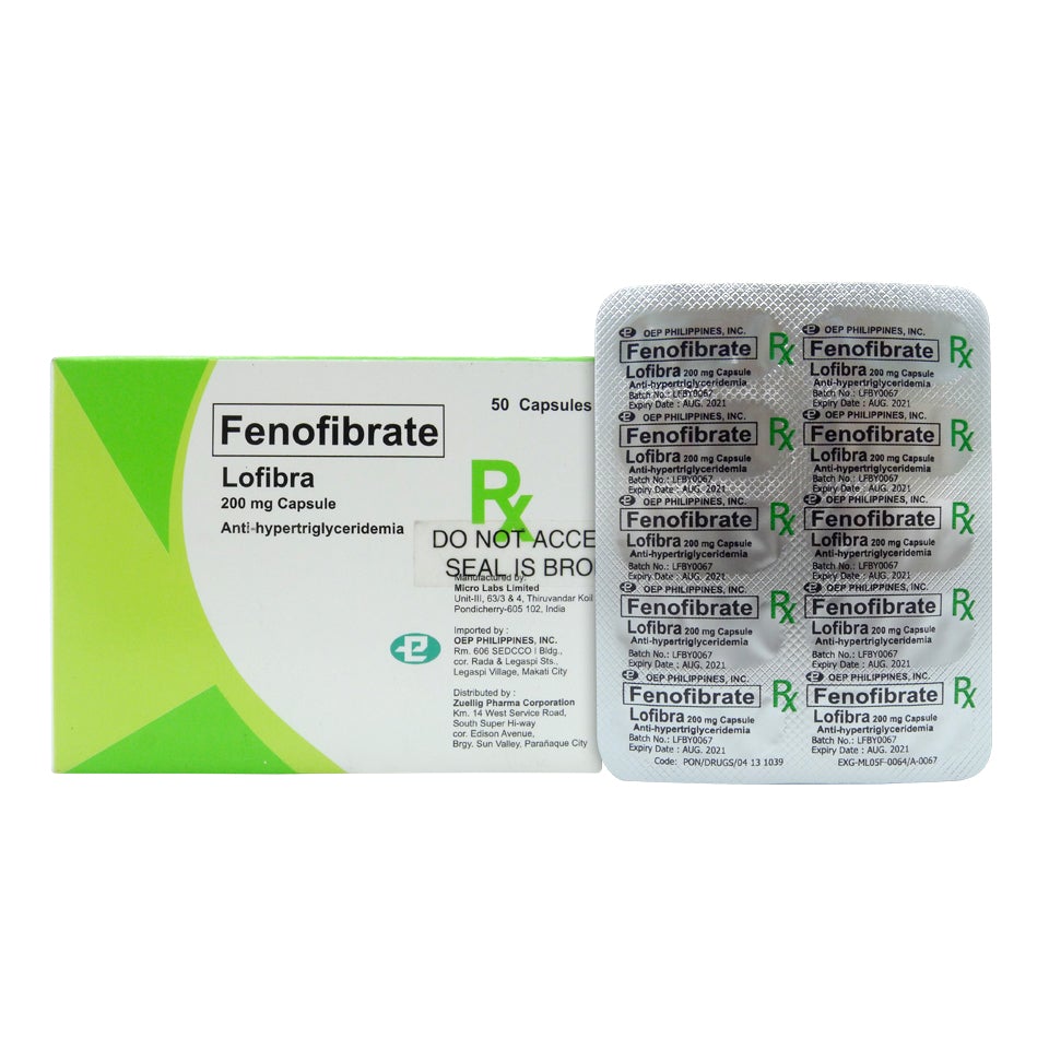 LOFIBRA Fenofibrate 200mg Capsule 1's price in the Philippines | MedsGo ...
