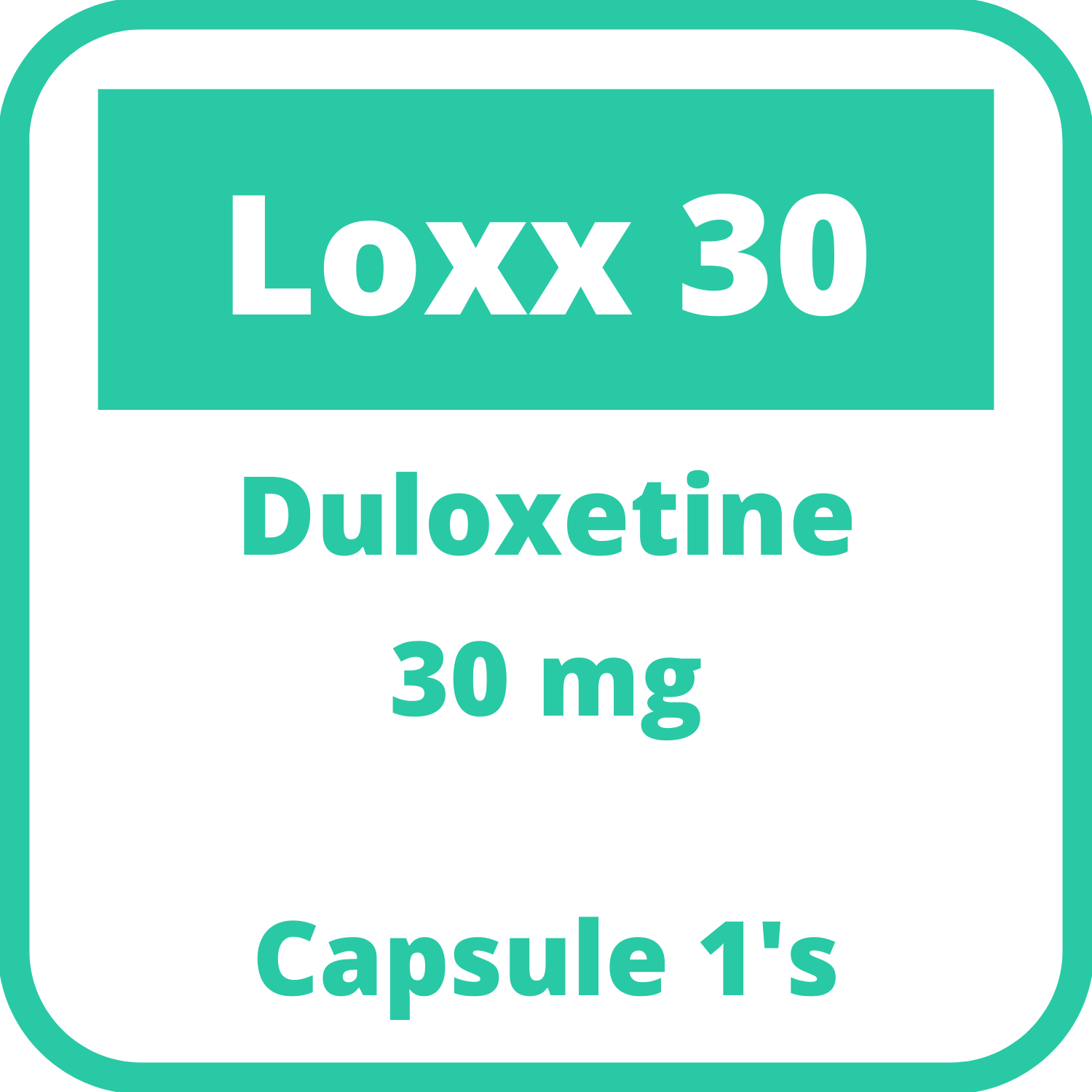 LOXX 30 Duloxetine Hydrochloride 30mg Delayed-Release Capsule 1's price ...