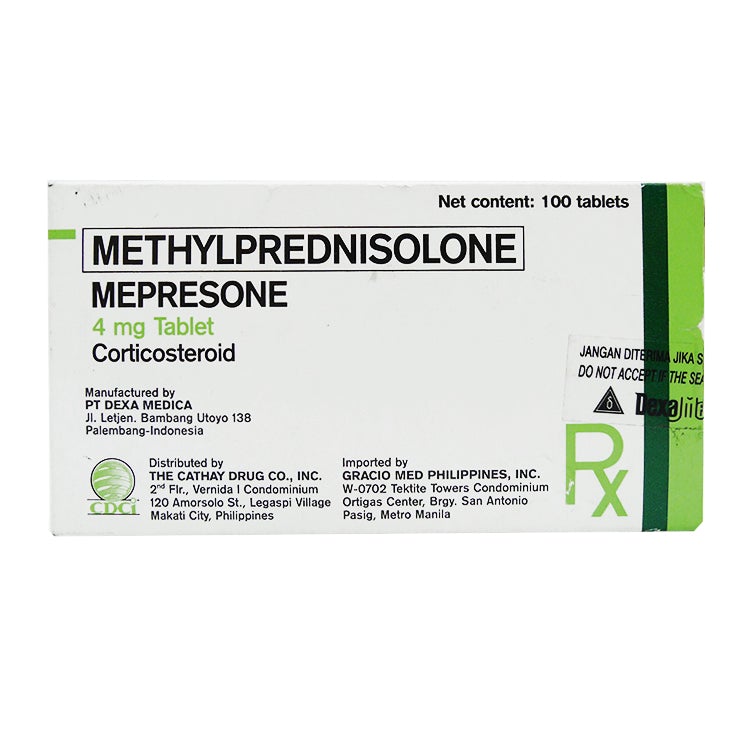 MEPRESONE Methylprednisolone 4mg Tablet 1's price in the Philippines ...
