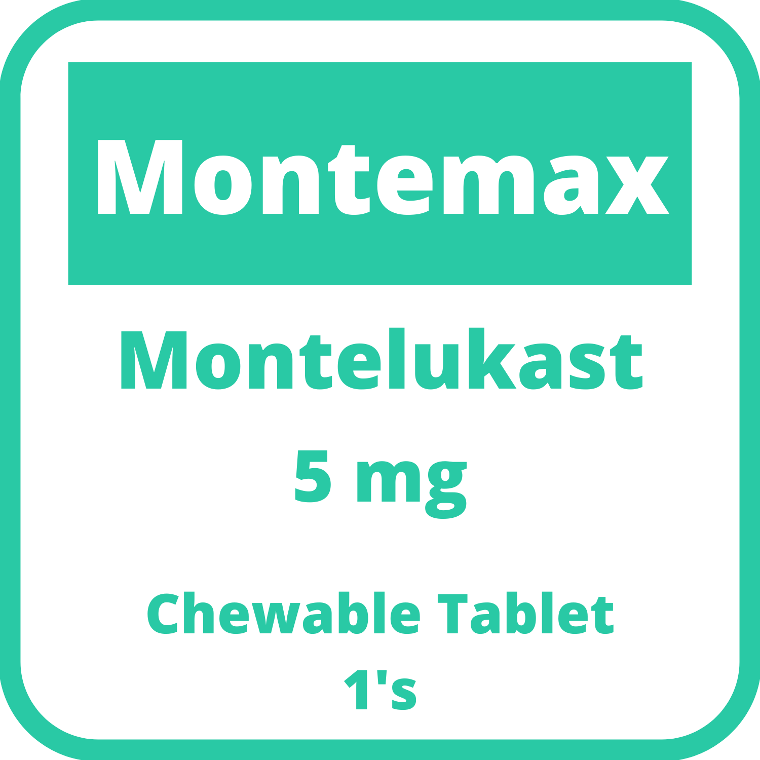 MONTEMAX Montelukast Sodium 5mg Chewable Tablet 1's price in the ...