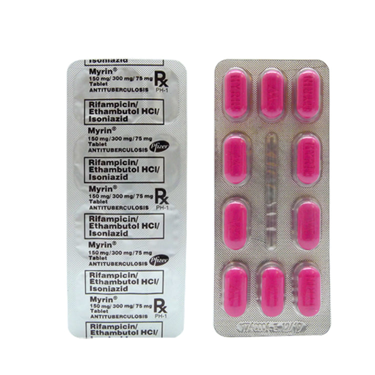 MYRIN Rifampicin / Ethambutol Hydrochloride / Isoniazid 150mg / 300mg ...