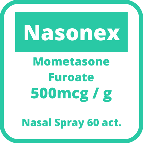 NASONEX Mometasone Furoate 500mcg / g Nasal Spray 10g 60actuations ...