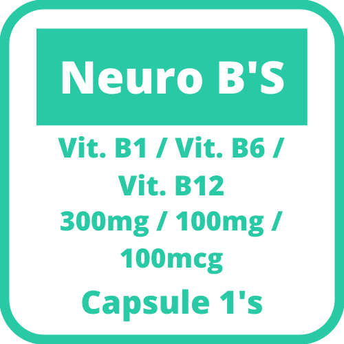 NEURO B'S Vitamin B Complex 300mg / 100mg / 100 mcg Capsule 1's price ...