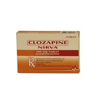 NIRVA Clozapine 100mg Tablet 1's price in the Philippines | MedsGo Pharmacy