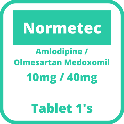 NORMETEC Amlodipine Besilate / Olmesartan Medoxomil 10mg / 40mg Film ...