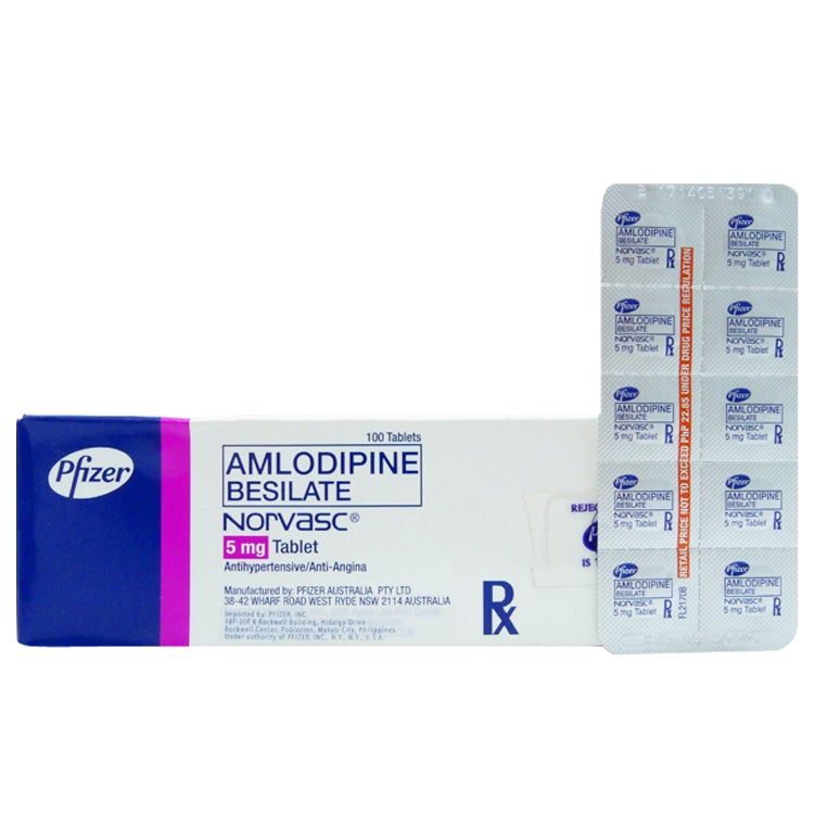 NORVASC Amlodipine Besilate 5mg Tablet 1 s price in the Philippines MedsGo Pharmacy
