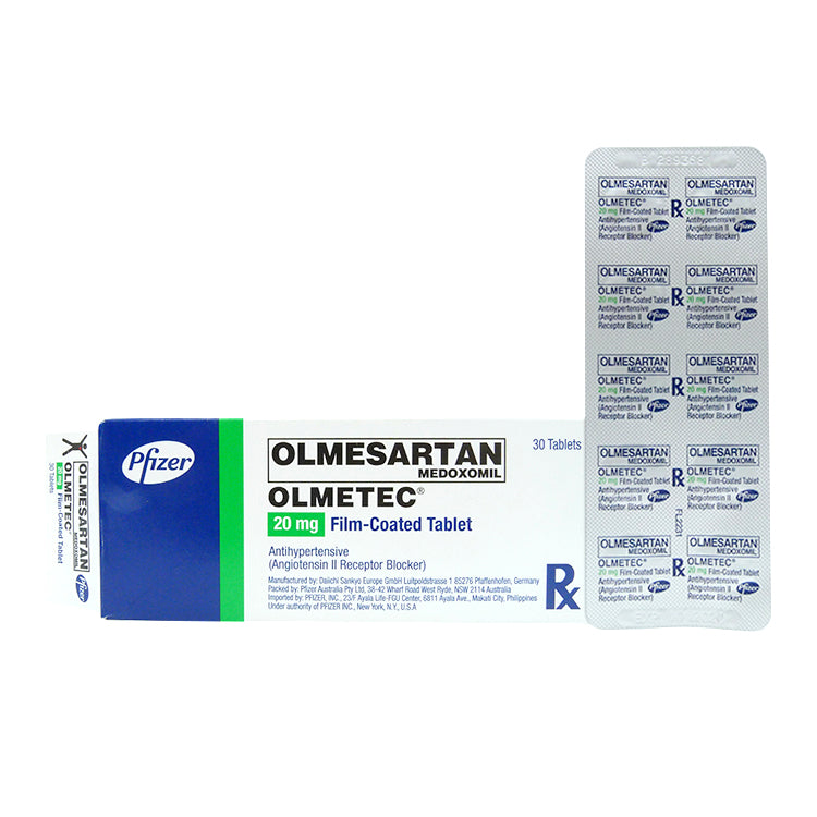 OLMETEC Olmesartan Medoxomil 20mg Film-Coated Tablet 1's price in the ...