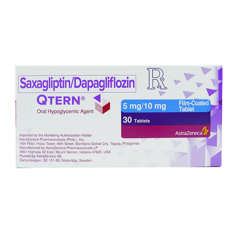 QTERN Saxagliptin / Dapagliflozin 5mg / 10mg Film-Coated Tablet 1's ...