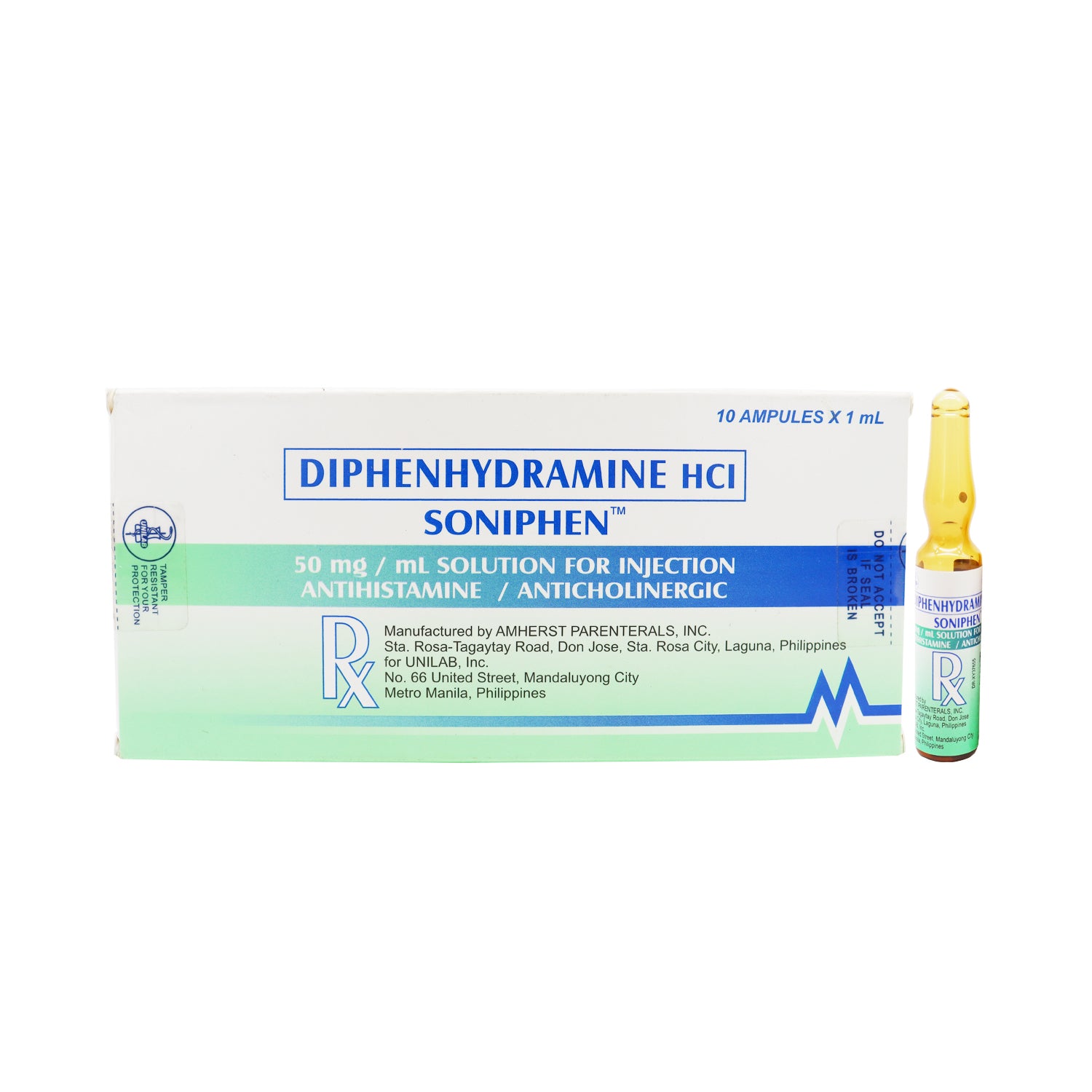 SONIPHEN Diphenhydramine Hydrochoride 50mg / mL Solution for IM/IV Injection 1mL 1's price in ...