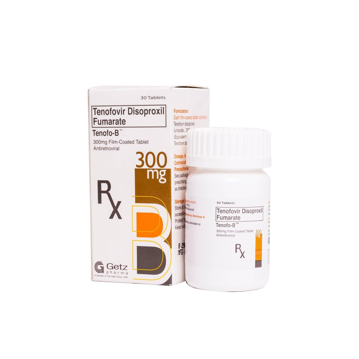 TENOFO B Tenofovir Disoproxil Fumarate 300mg Film-Coated Tablet 1's ...