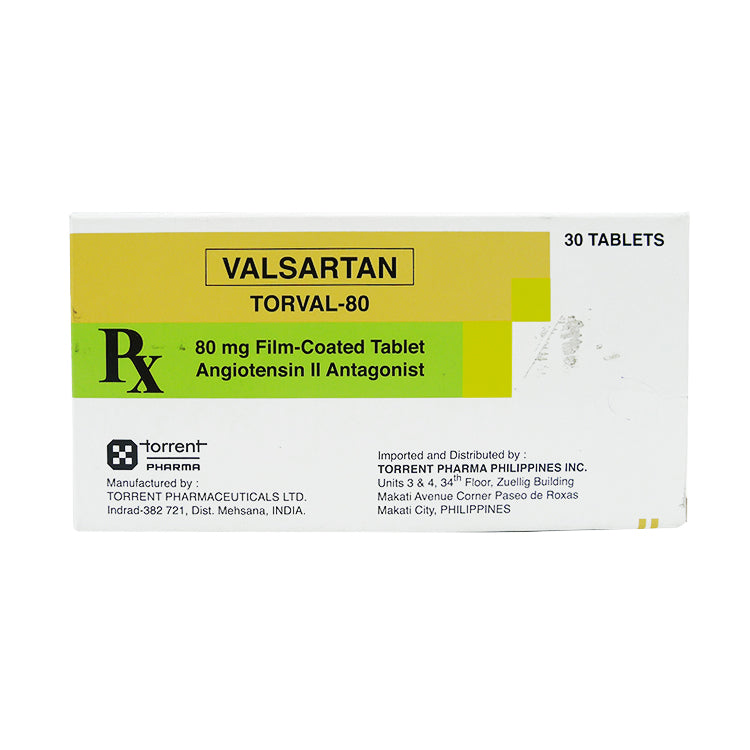 TORVAL-80 Valsartan 80mg Film-Coated Tablet 1's price in the ...