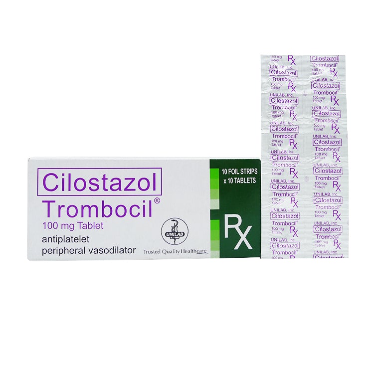 TROMBOCIL Cilostazol 100mg Tablet 1's price in the Philippines | MedsGo ...