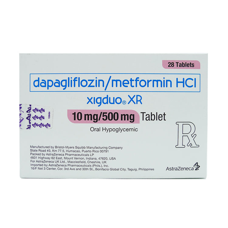XIGDUO XR Dapagliflozin / Metformin Hydrochloride 10mg / 500mg Tablet 1 ...