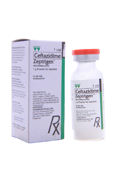 ZEPTRIGEN Ceftazidime 1g Powder for IV/IM Injection 1's price in the ...