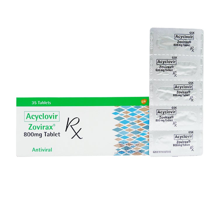 Buy Zovirax acyclovir 800mg tablet 1's online with MedsGo. Price - from
