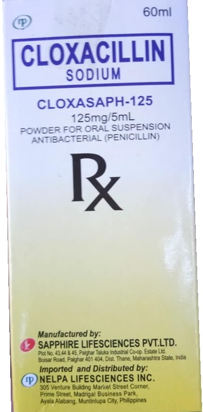 CLOXASAPH-125 Cloxacillin Sodium 125mg / 5mL Powder for Oral Suspension ...