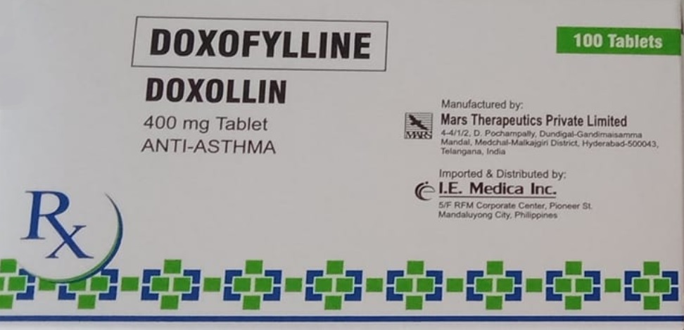 DOXOLLIN Doxofylline 400mg Tablet 100's price in the Philippines ...
