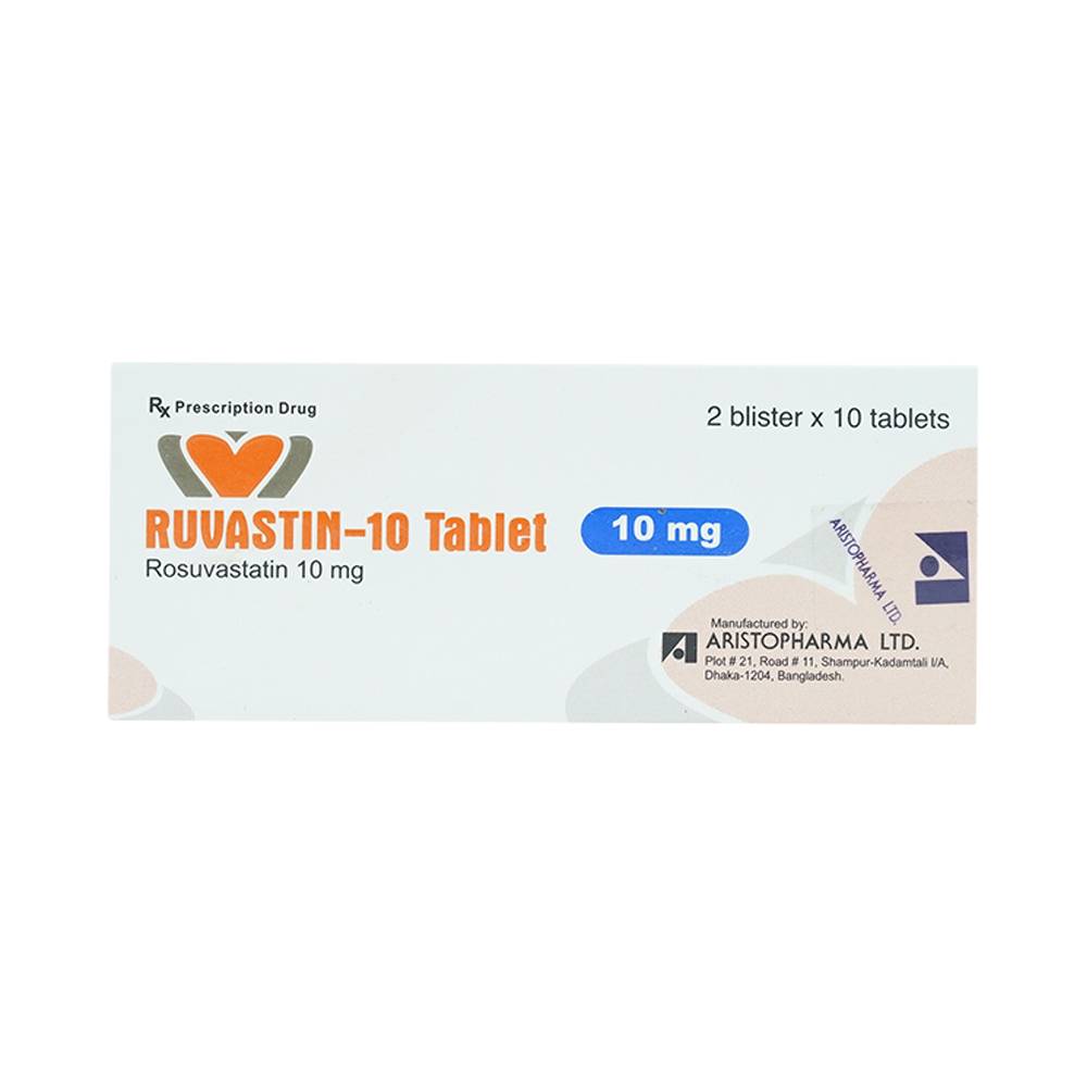 RUVASTIN-10 Rosuvastatin 10mg Film-Coated Tablet 20's price in the ...
