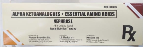 NEPHROSE Alpha Ketoanalogues / Essential Amino Acids Film-Coated Tablet ...