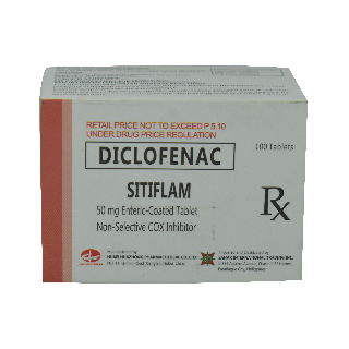 SITIFLAM Diclofenac Sodium 50mg Enteric-Coated Tablet 100's price in ...