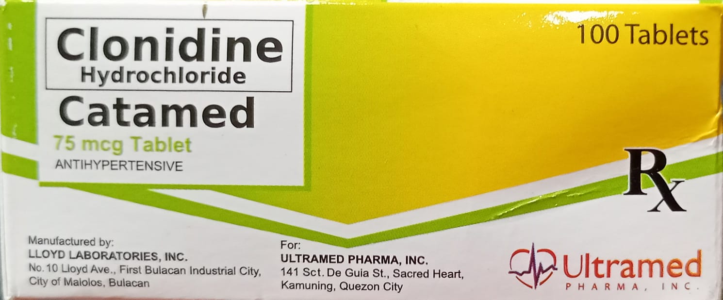 CATAMED Clonidine Hydrochloride 75mcg Tablet 100's price in the ...
