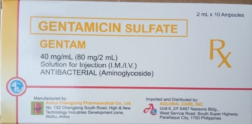 GENTAM GENTAMicin Sulfate 40mg / mL (80mg / 2mL) Solution for IM/IV Injection 2mL 10's price in ...