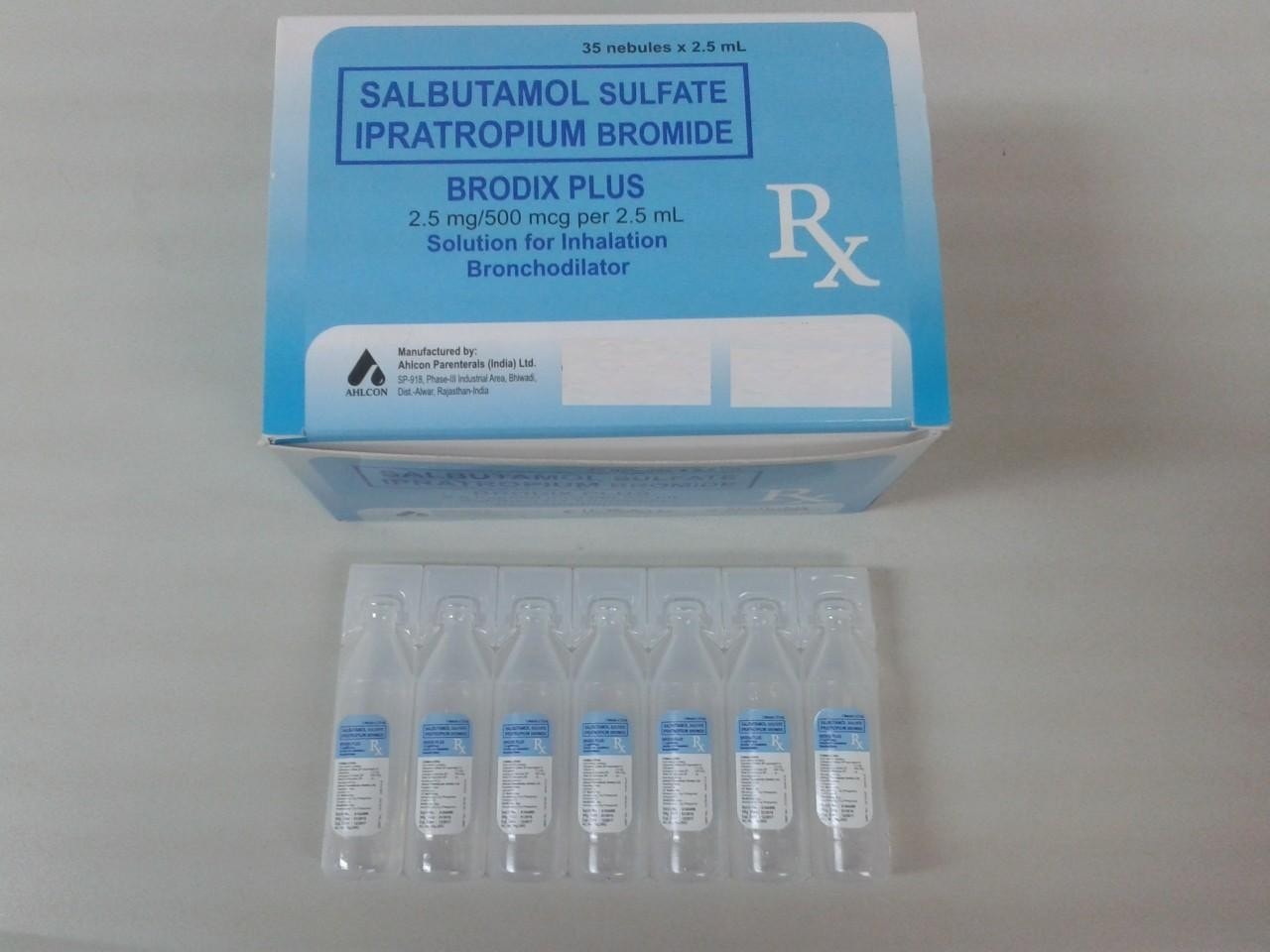 BRODIX PLUS Salbutamol Sulfate Ipratropium Bromide 2 5mg 500mcg Per