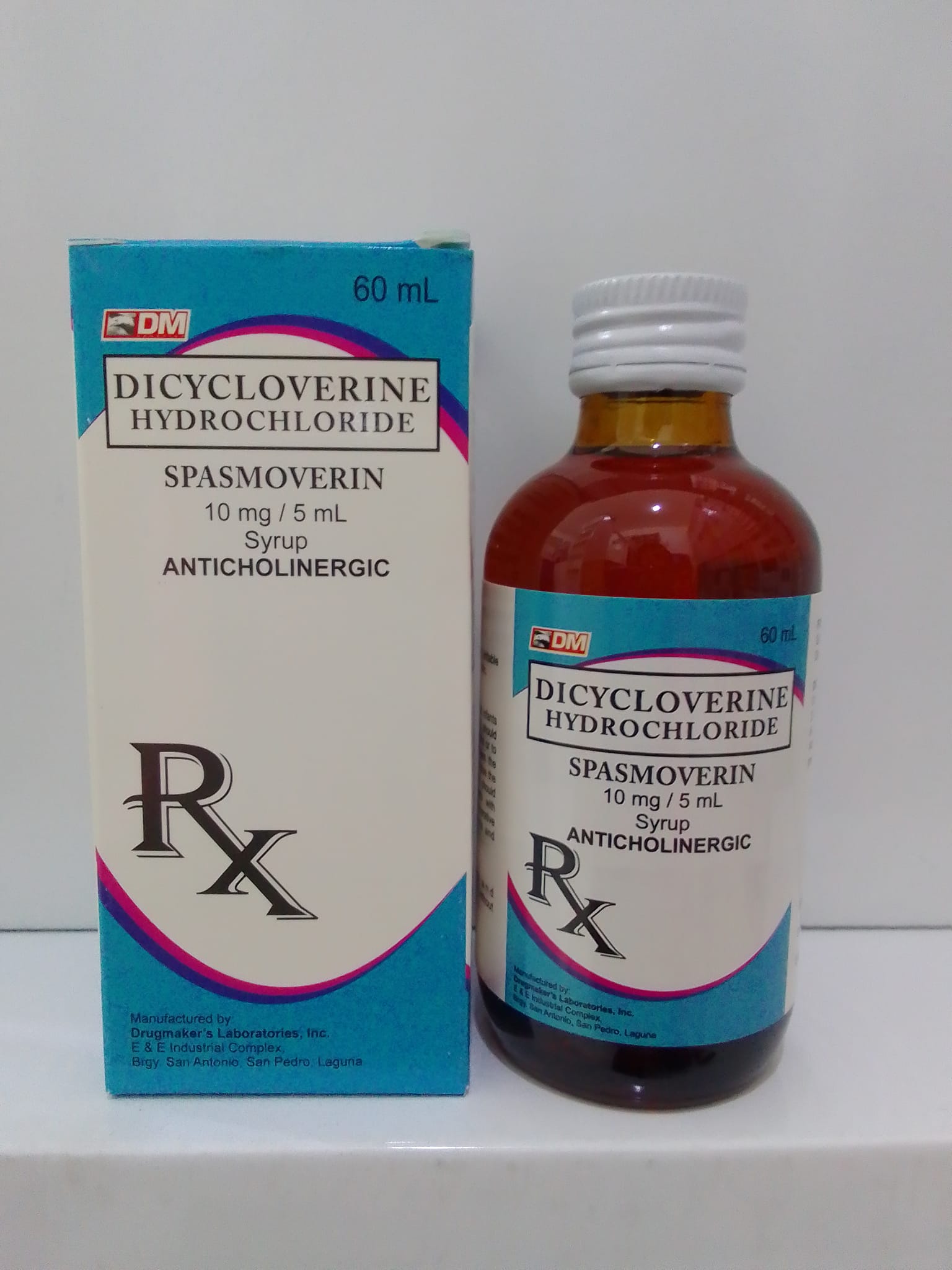 SPASMOVERIN Dicycloverine Hydrochloride 10mg / 5mL Syrup 60mL price in ...