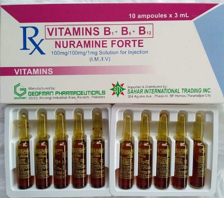 Buy Nuramine forte vit. b1 / vit. b6 / vit. b12 solution for injection ...