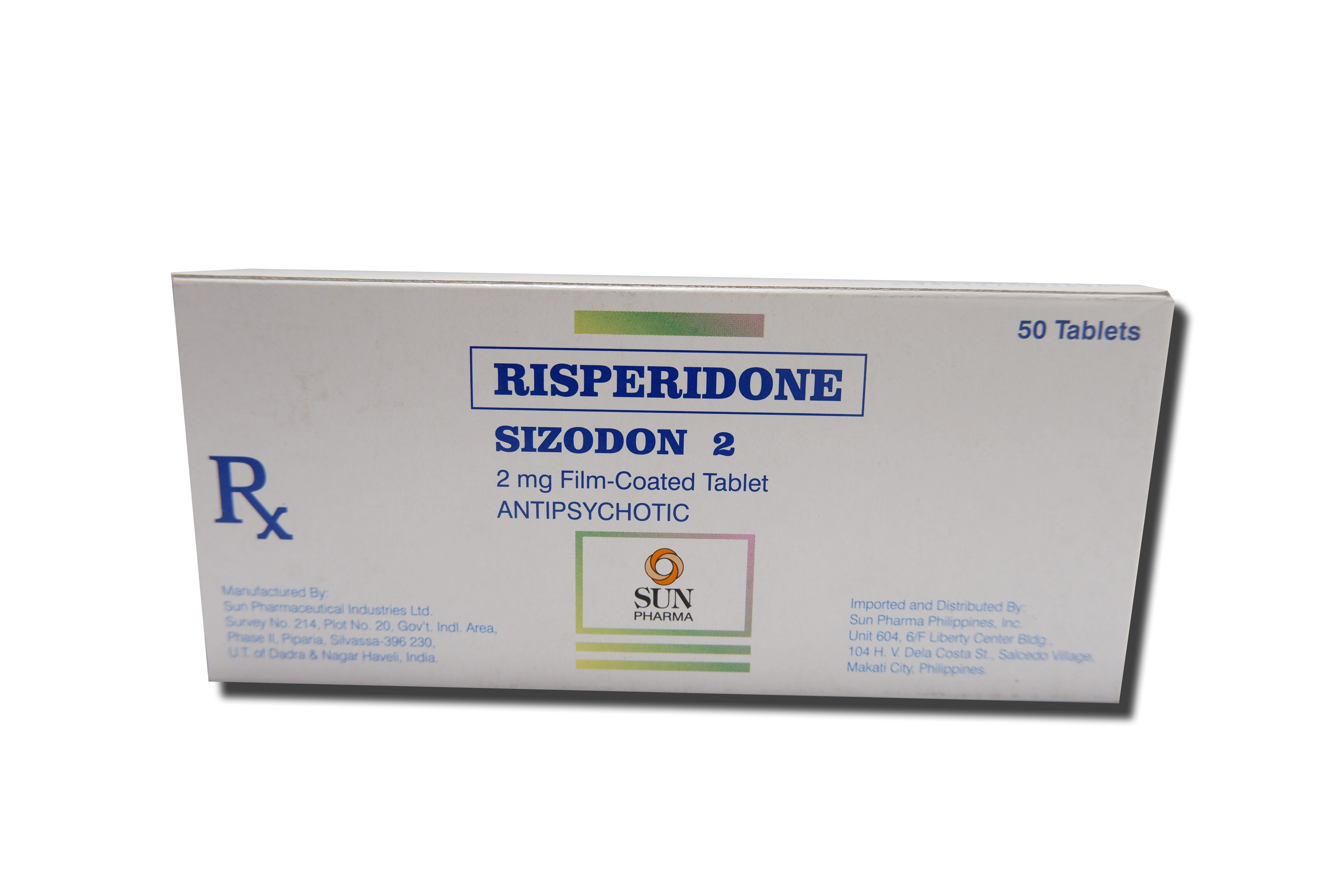 SIZODON 2 Risperidone 2mg Film-Coated Tablet 50's price in the ...