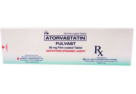 FULVAST Atorvastatin Calcium 80mg Film-Coated Tablet 100's price in the ...
