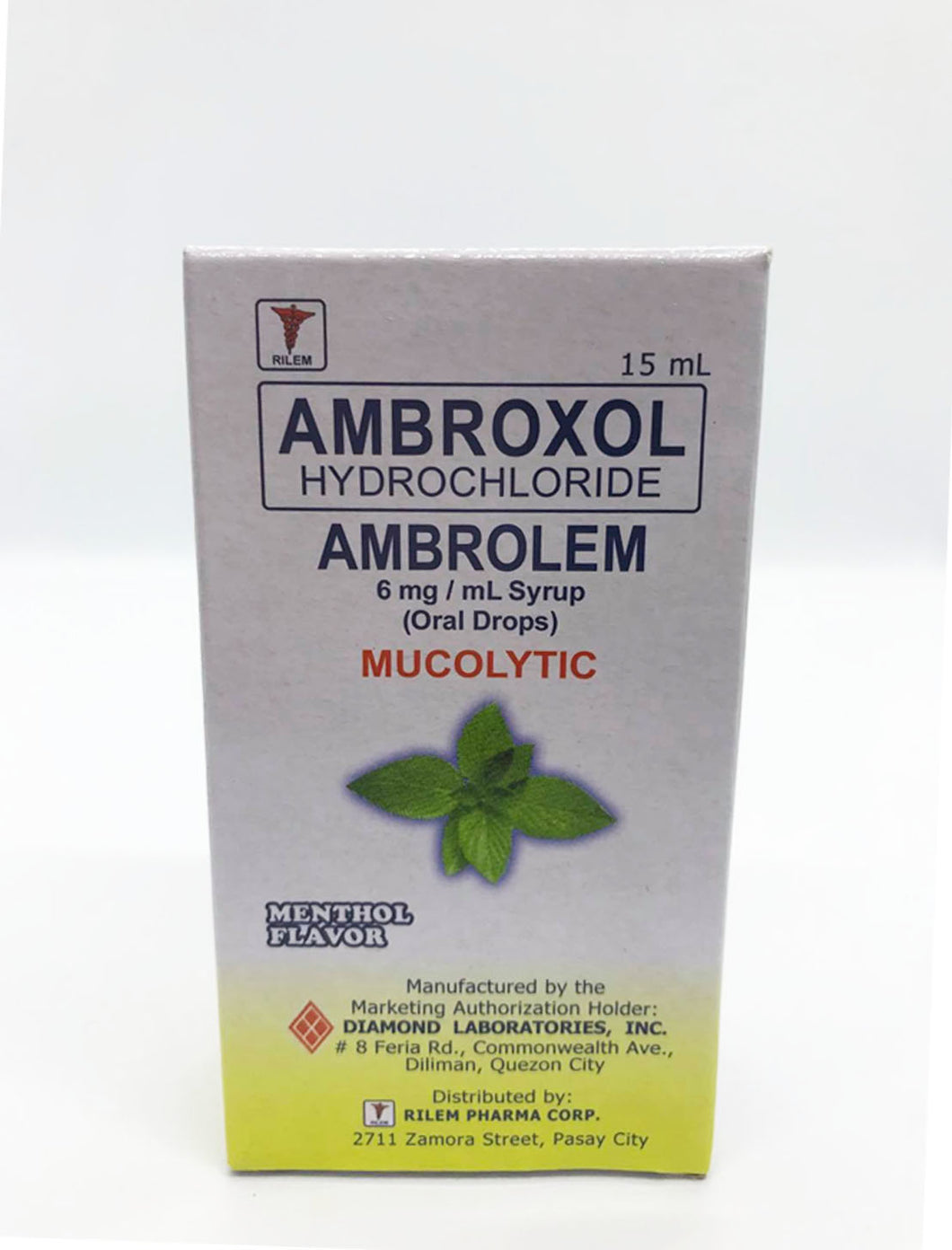 AMBROLEM Ambroxol Hydrochloride 6mg / mL Syrup (Oral Drops) 15mL price ...