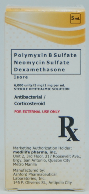 ISORE Polymyxin B Sulfate / Neomycin Sulfate / Dexamethasone 6000Units ...