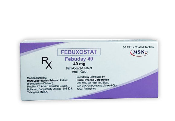 FEBUDAY Febuxostat 40mg Film-Coated Tablet 30's price in the ...