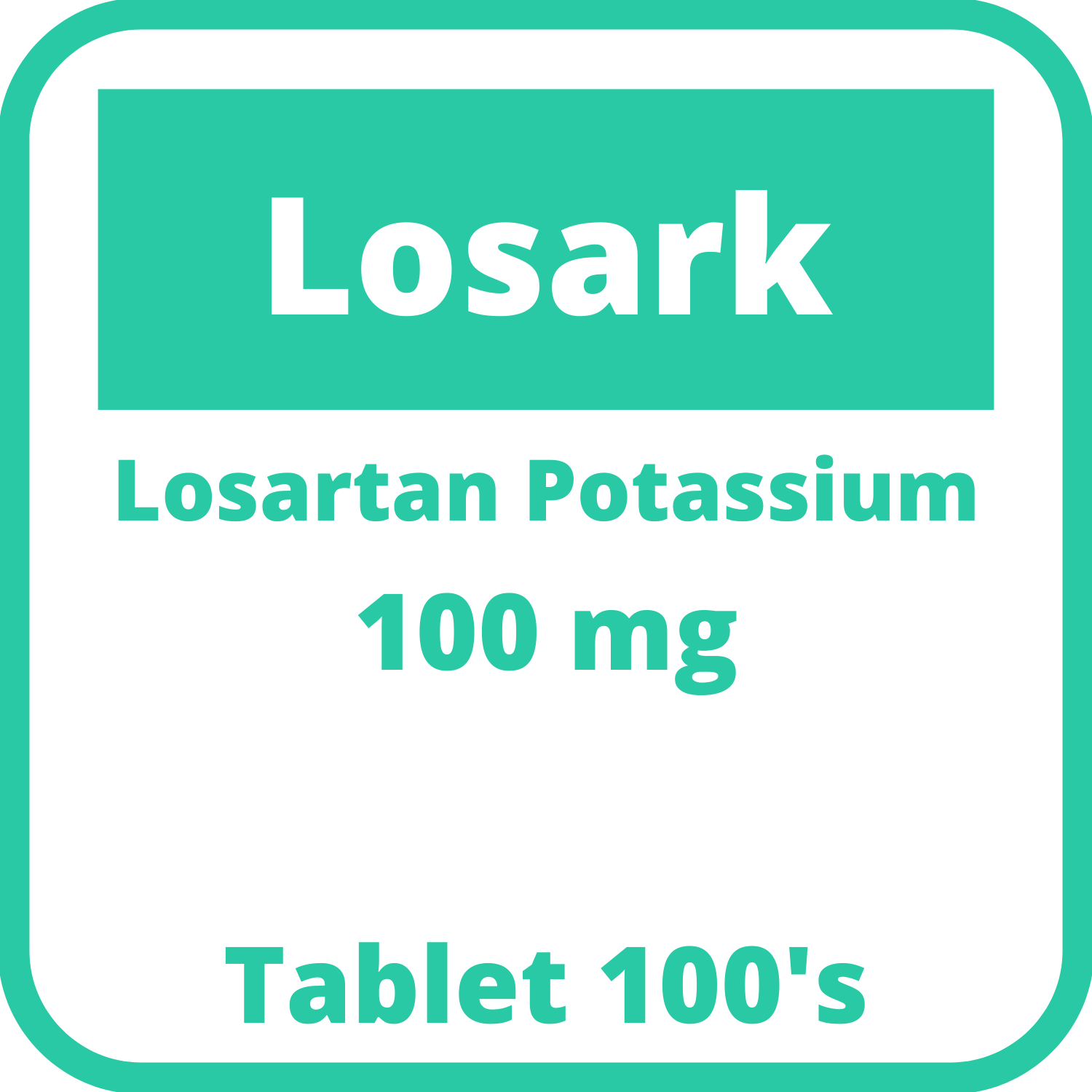 LOSARK Losartan Potassium 100mg Film-Coated Tablet 100's price in the ...