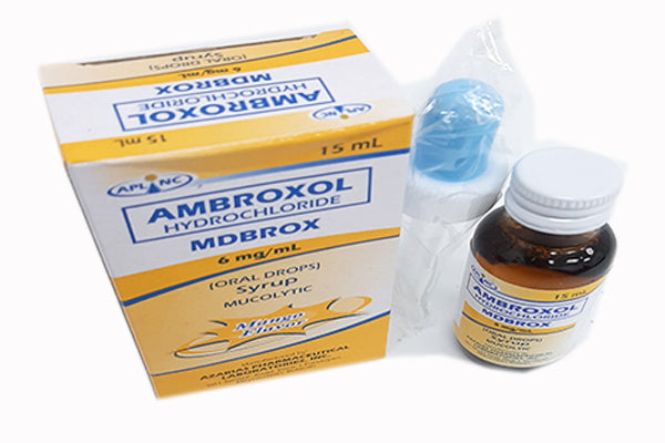 MDBROX Ambroxol Hydrochlordie 6mg / mL Syrup (Oral Drops) 15mL Mango ...